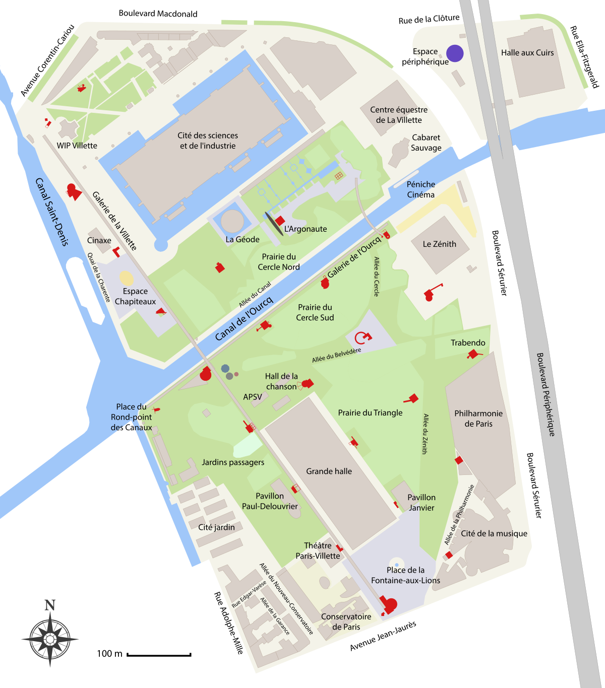 parque-villette-mapa - Parci parla